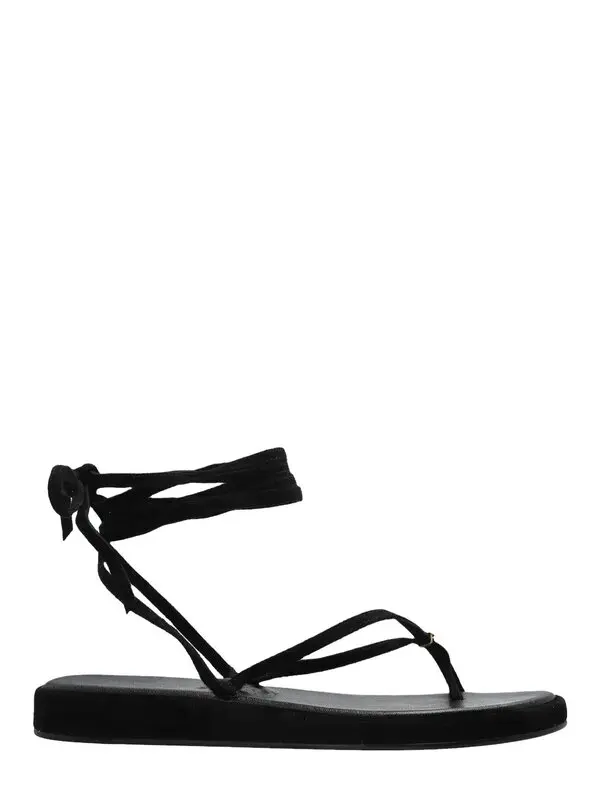 Tory Burch Capri Ankle Wrap Sandals - Black