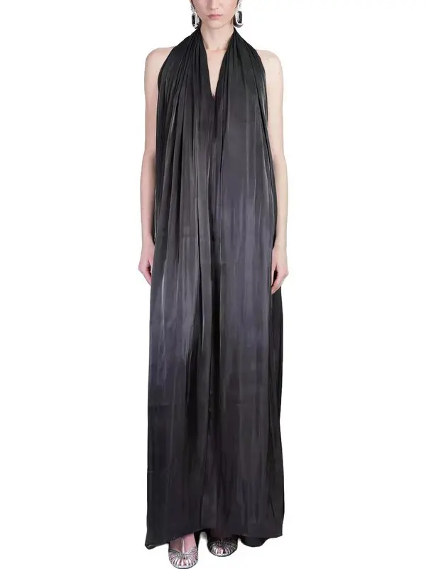 RHEA COSTA Gigi Halterneck Maxi Dress - Black