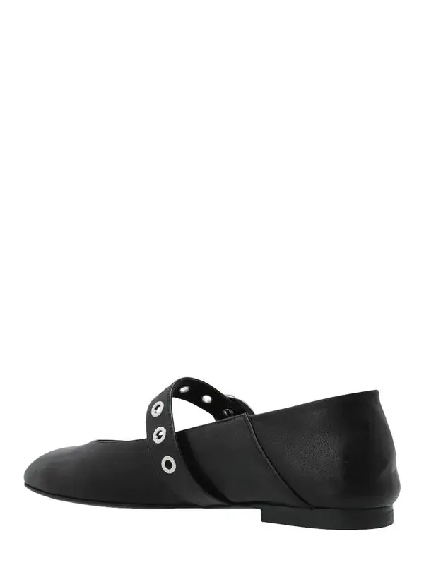 STUART WEITZMAN Leather Ballerinas - Black