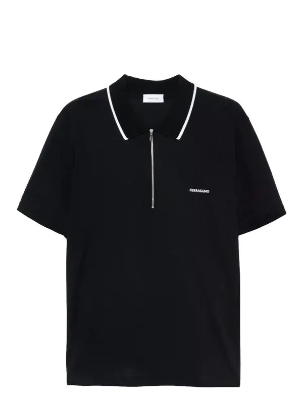 FERRAGAMO Cotton Polo Shirt - Blue