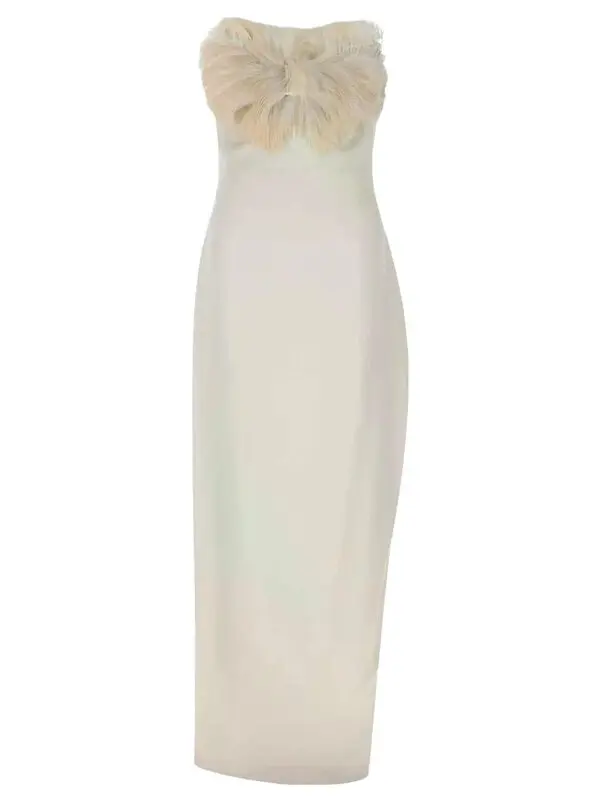 ISABEL SANCHIS Katsuhiro Satin Dress - White