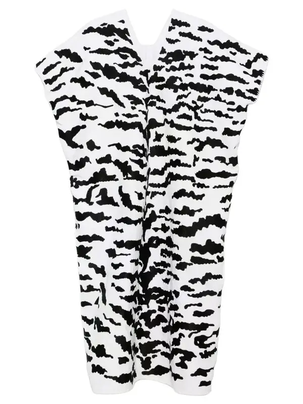 PIPPA HOLT Zebra-panel Midi Dress - White
