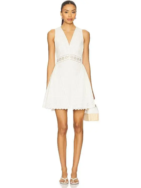 Misa Cicely Dress - Cream Eyelet