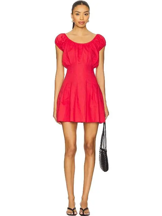 MORE TO COME Katalina Mini Dress - Cherry