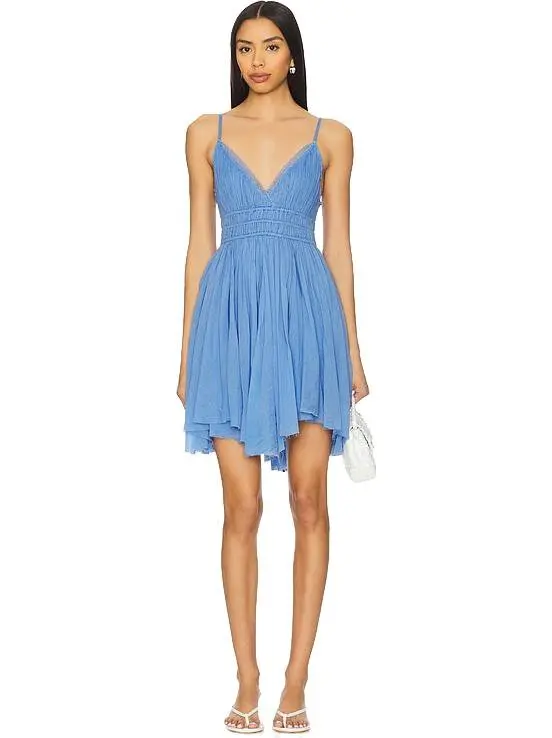 Free People Delia Slip Dress - Blue Vista