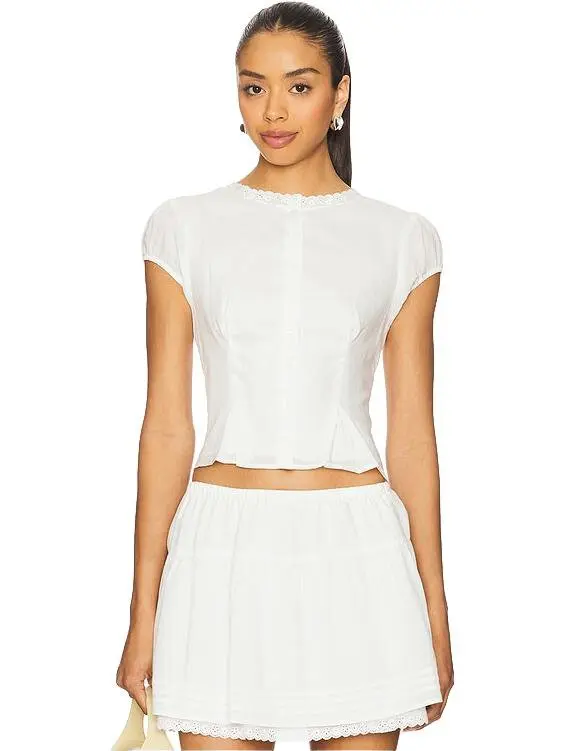 ELODIE THE LABEL Juliette Top - White