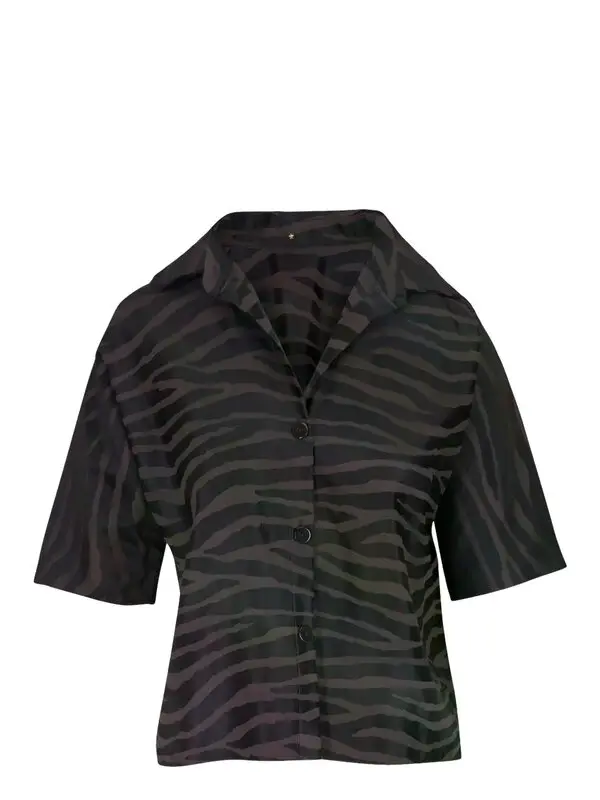 PETER COHEN Zebra-print Shirt - Brown