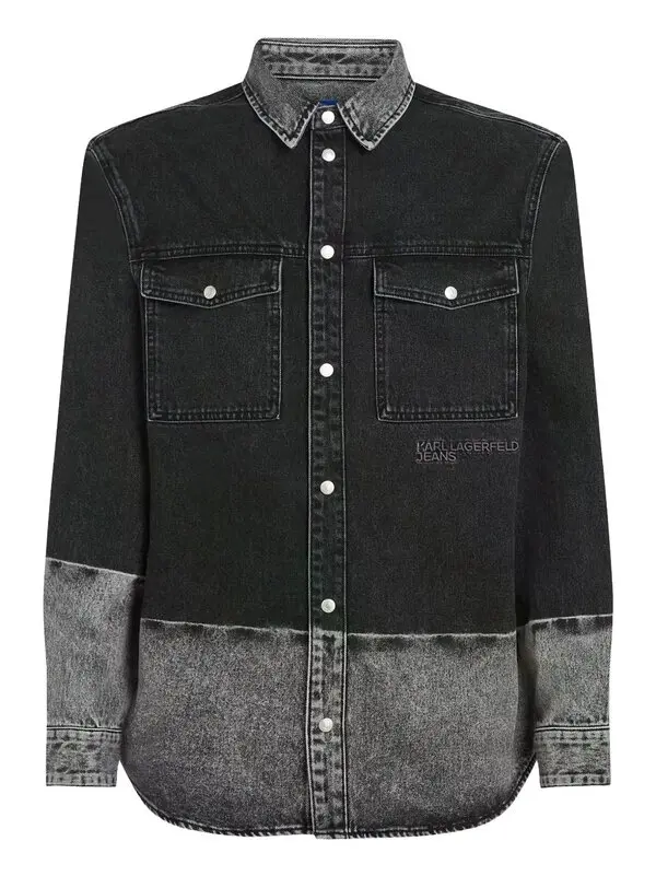 Karl Lagerfeld Ombré-effect Shirt - Black