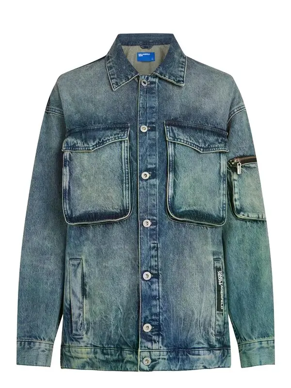 Karl Lagerfeld Cotton Jacket - Blue