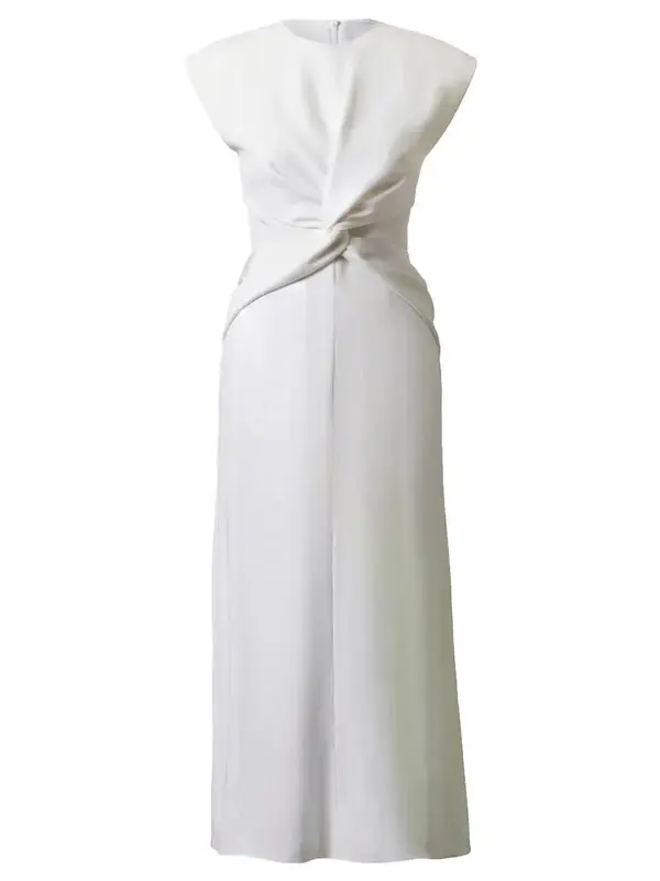 Tove Silk Midi Dress - White