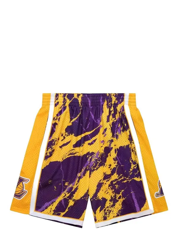 Mitchell & Ness Nba La Lakers 2009 Team Marble Swingman Shorts - Purple