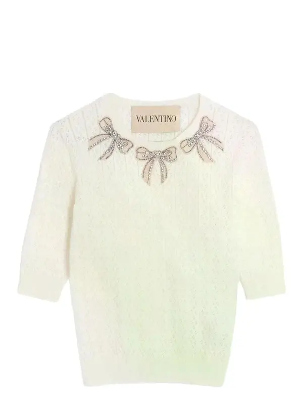 Valentino Garavani Embroidered Sweater - White