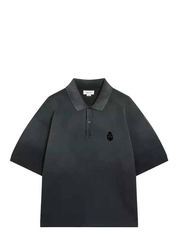 Alexander McQueen Cotton Polo Shirt - Black