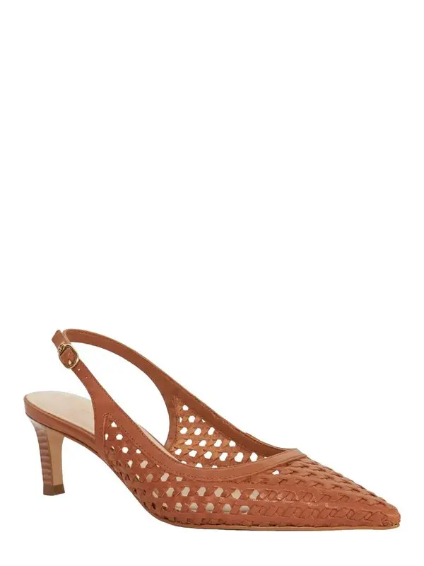 Dune London Pointed Toe Slingback Pumps - Tan