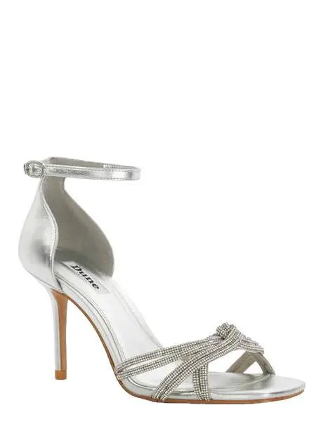 Dune London Militant Ankle Strap Sandal - Silver