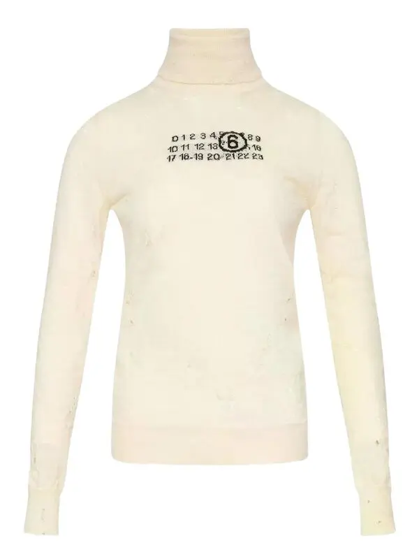 MAISON MARGIELA Numbers-motif Sweater - Neutrals