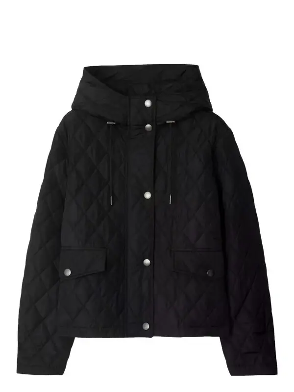 Burberry Quilted Hooded Jacket - Black