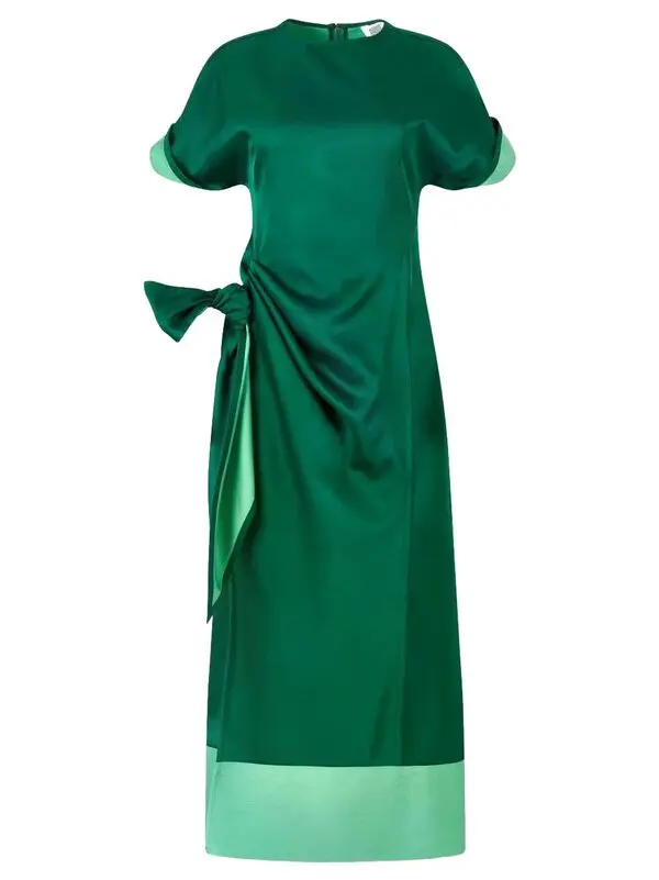 Rosie Assoulin Sash & Slit Midi Dress - Green