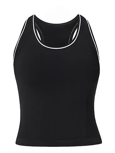 Sweaty Betty Athlete Crop Seamless Gym Vest Top - Black