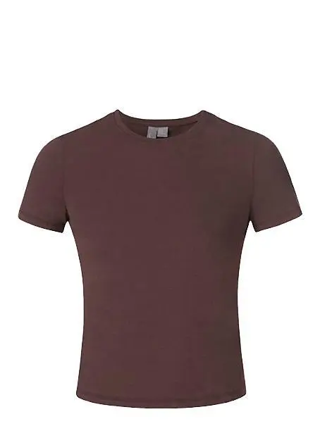 Sweaty Betty Essential Sculpt Short-sleeve Top - Sable Brown