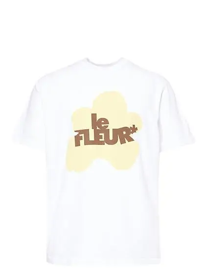 GOLF LE FLEUR Fleur Logo Short-sleeve Cotton-jersey T-shirt - White