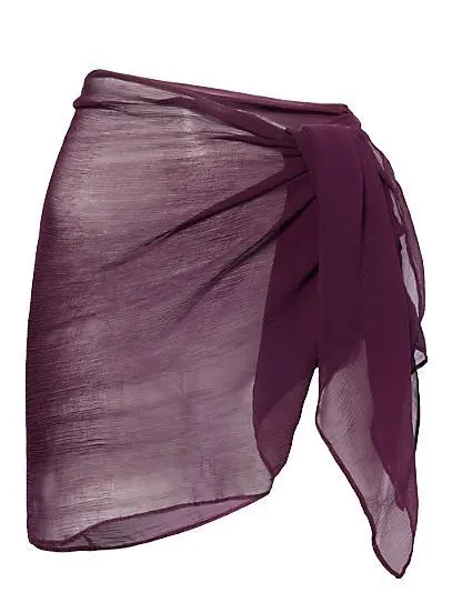 AWAY THAT DAY Sicily Woven Mini Sarong - Plum