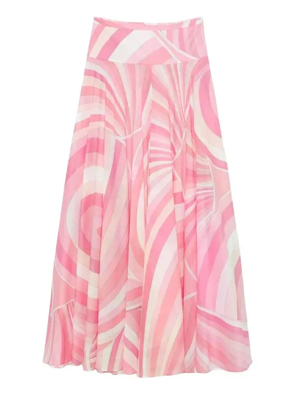 Emilio Pucci Iride-print Maxi Skirt - Pink