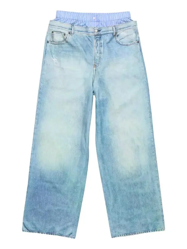 Acne Studios Trompe L'oeil Trousers - Blue