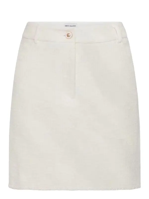 Rebecca Vallance Jonie Bouclé Skirt - White
