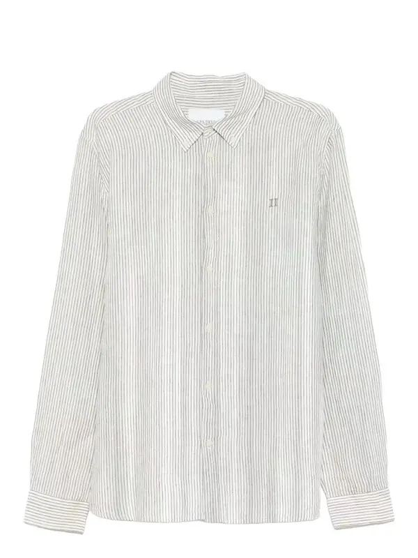 LES DEUX Striped Shirt - Green