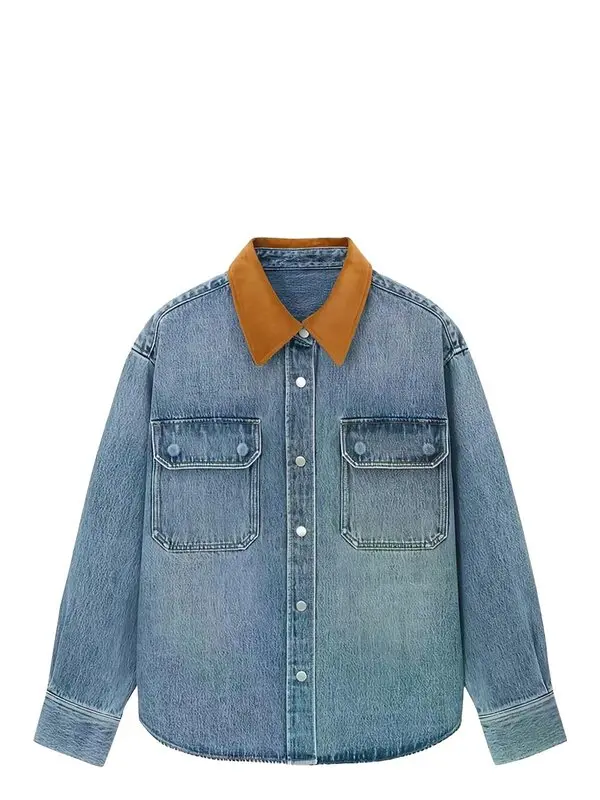 HEY JOANIE Jacket With Chest Pockets - Blue