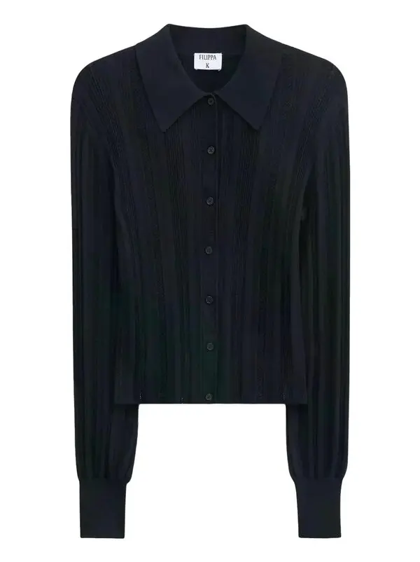 Filippa K Braid Knit Cardigan - Black