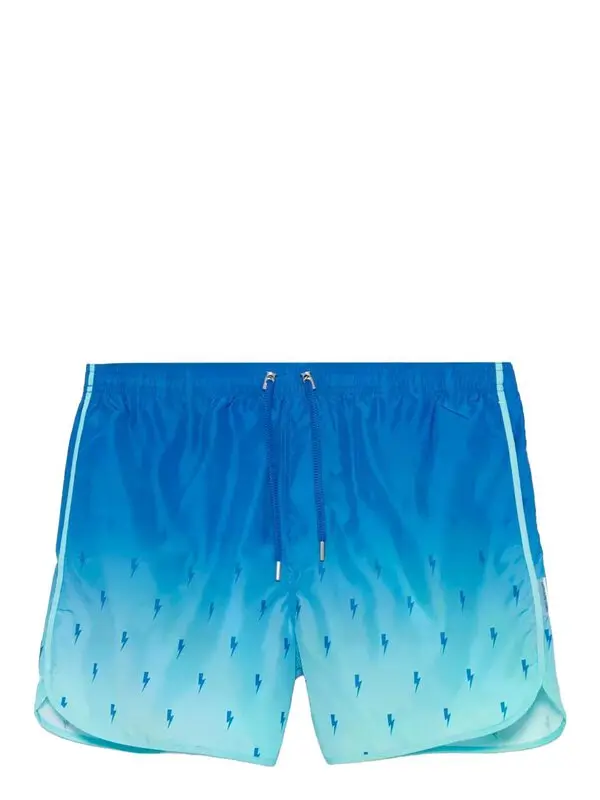 Neil Barrett Micro Bolts Swim Shorts - Blue