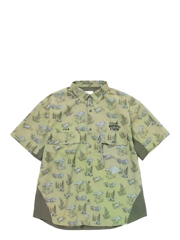 AND WANDER Printed Shirt - Green