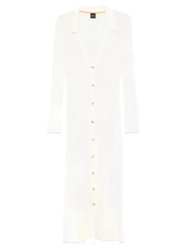 Hugo Boss V-neck Shirt Dress - White
