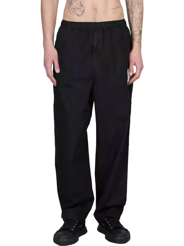 Mihara Yasuhiro Cotton Straight-leg Trousers - Black