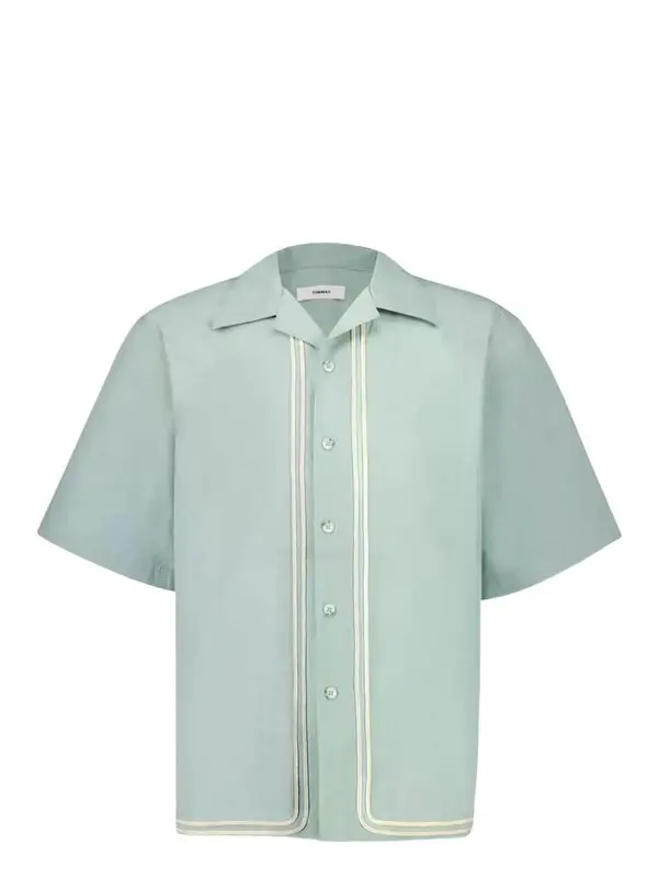 Commas Braided Camp-collar Shirt - Blue
