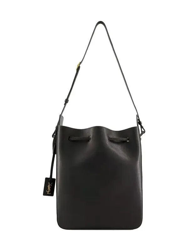 Saint Laurent Cassandre Logo Shoulder Bag - Black