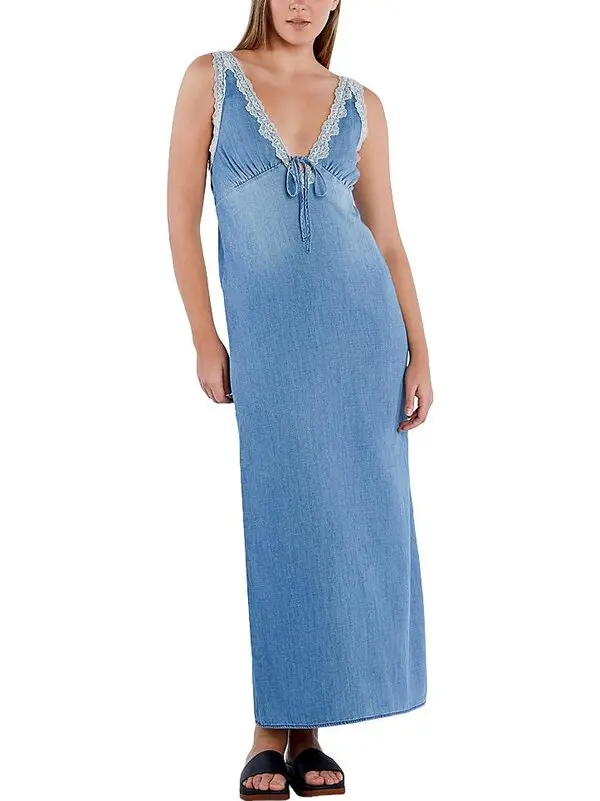 BILLY T Midi Slip Dress - Denim