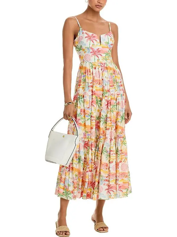 Aqua Vacation Maxi Dress Exclusive - White Multi