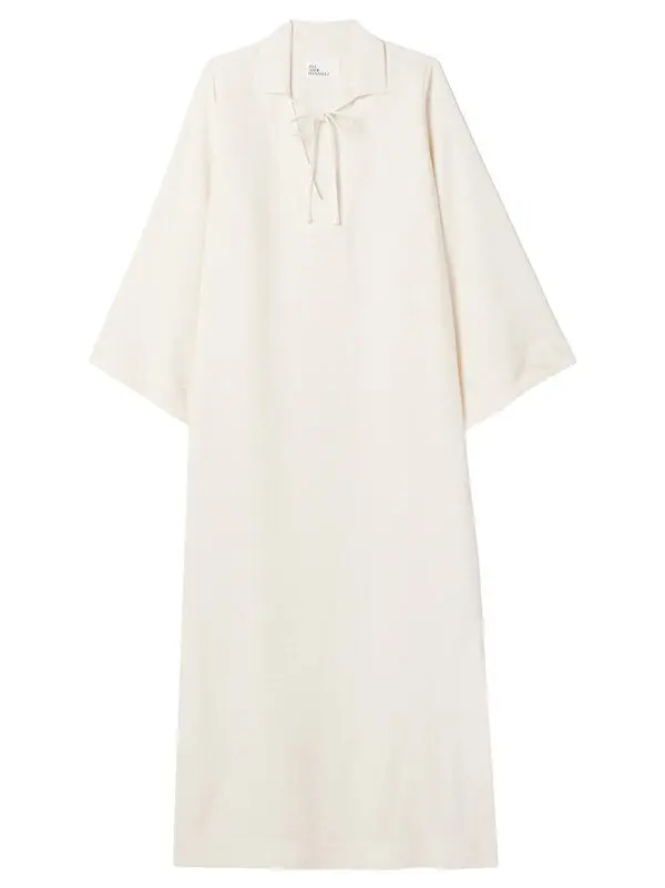 Lisa Marie Fernandez Shantung Maxi Dress - Neutrals