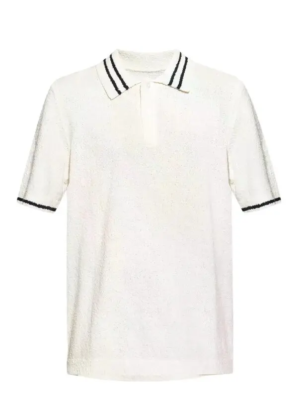 SAMSOE SAMSOE Stripes-trim Polo Shirt - White