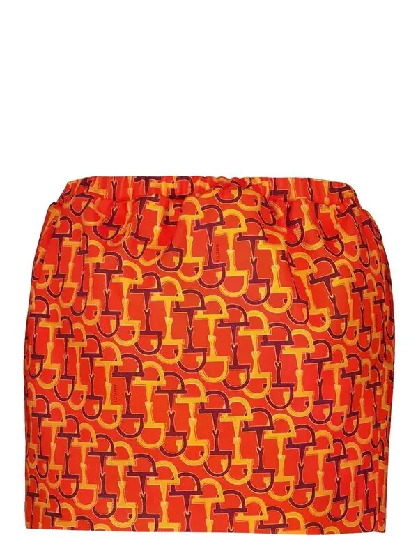 Gucci Horsebit-print Skirt - Orange