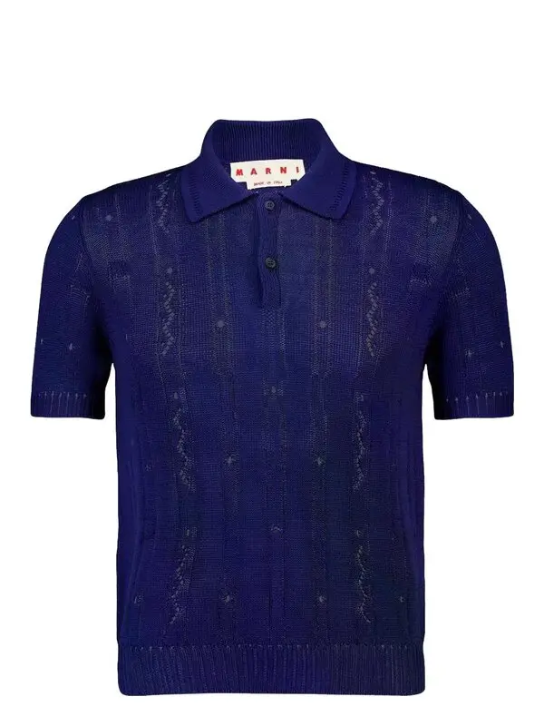 Marni Cotton Polo Shirt - Blue