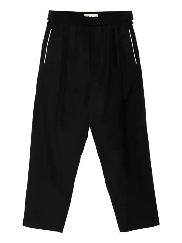 MORDECAI Side-stripe Trousers - Black
