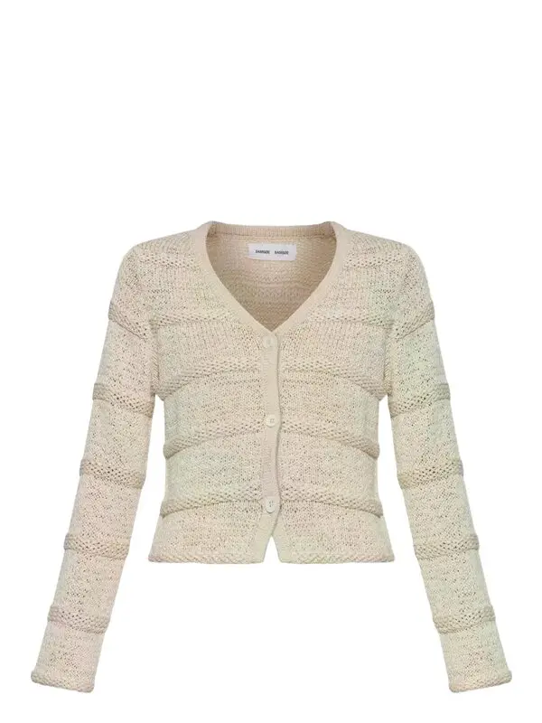 SAMSOE SAMSOE Scoop-neck Cardigan - Neutrals