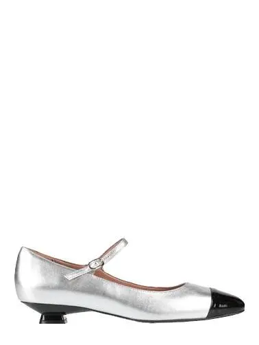 OVYE Leather Ballet Flats - Silver