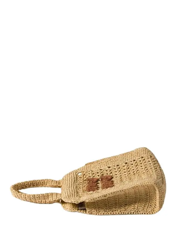 Miu Miu Crochet Rete Borse - Naturale+cognac