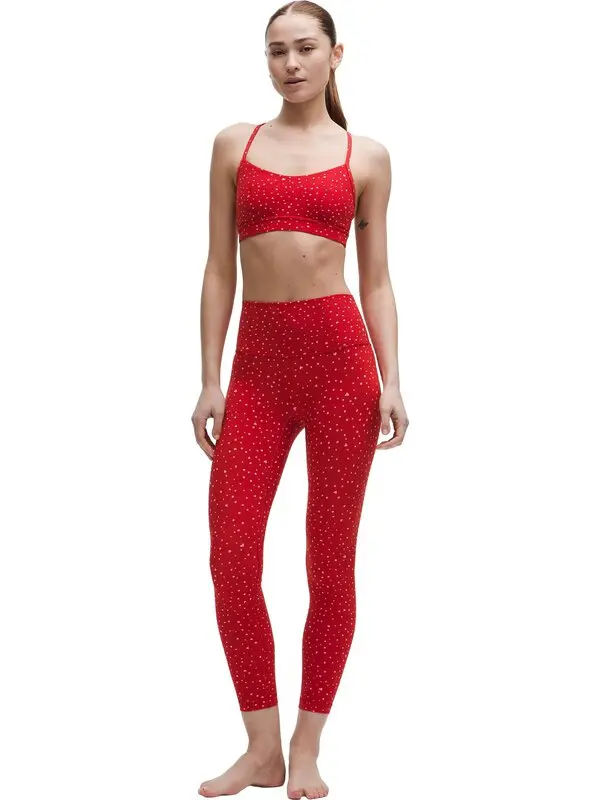 Lululemon Align No Line™ High-rise 25" Pant - Heart Scatter Dot Print Candy Cloud Oxford Red