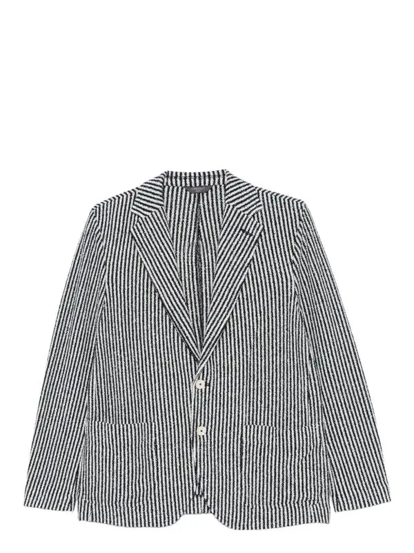 CIRCOLO 1901 Striped Cotton Jacket - Blue